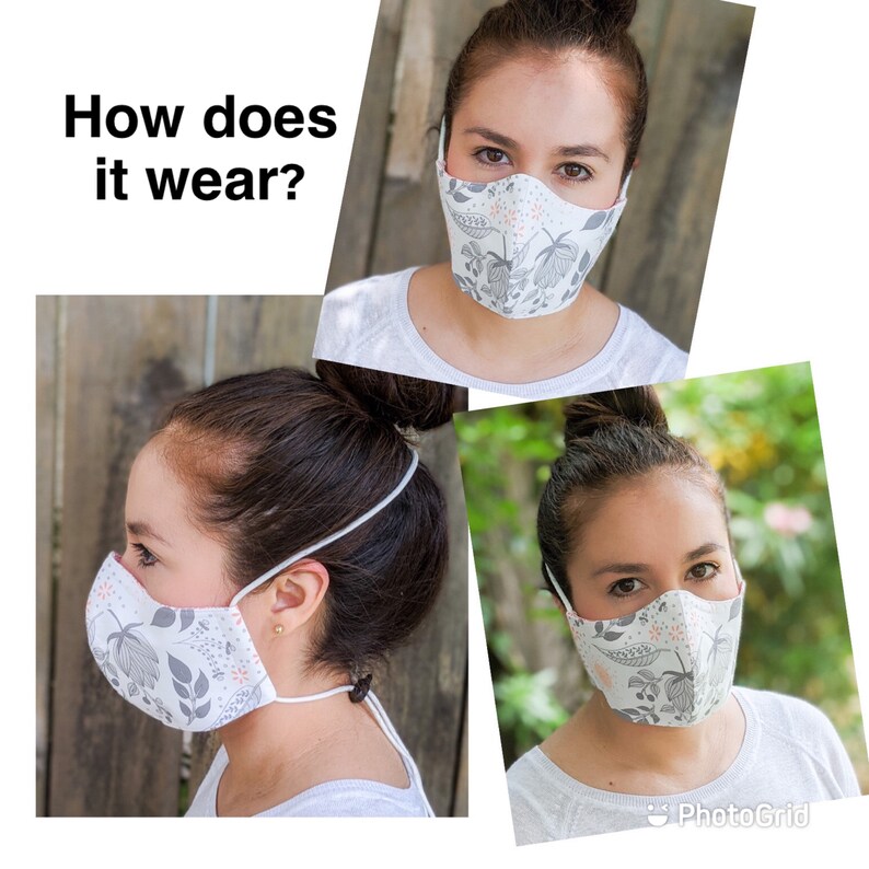 Ladies 3 Layer Tropical Palm Face Mask With Poly Interfacing Third ...