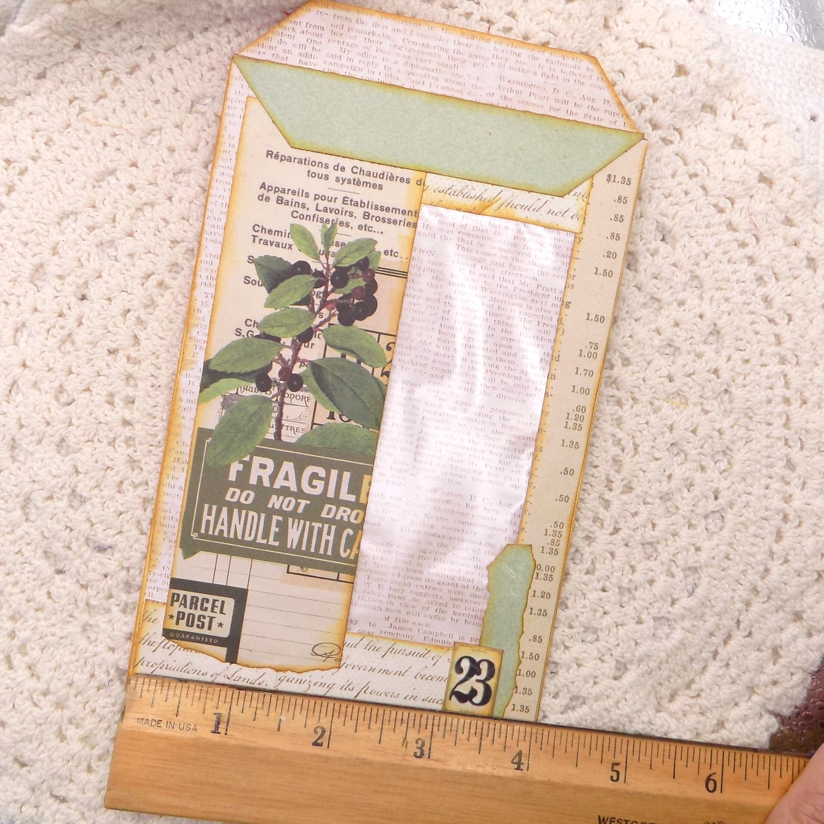 Hand Crafted Junk Mail Altered Window Envelope for Junk/art Journal ...