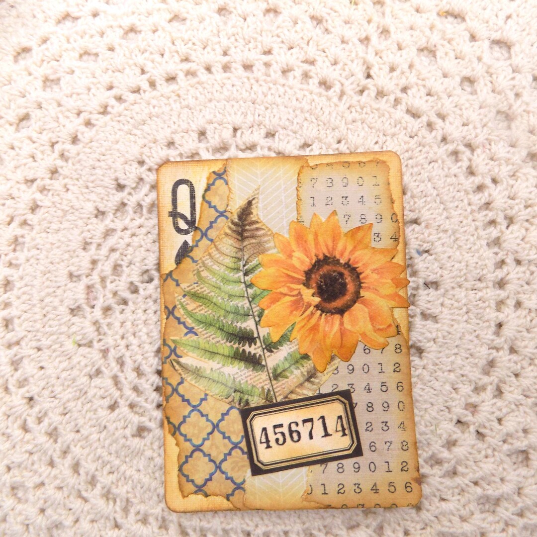 Handmade Altered Playing Card for Junk or Art Journal Books #821 - Etsy