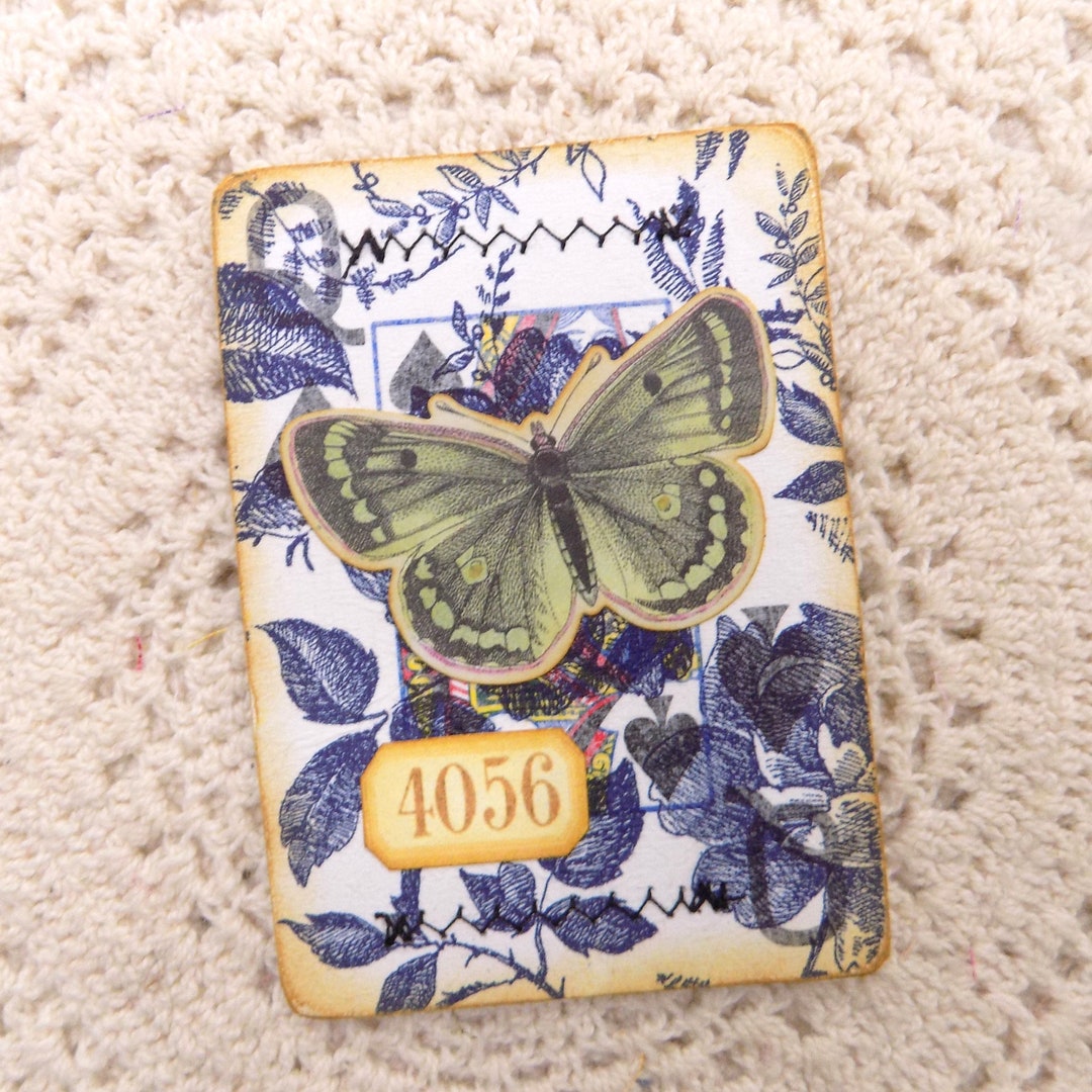 Handmade Altered Playing Card for Junk or Art Journal Books - Etsy
