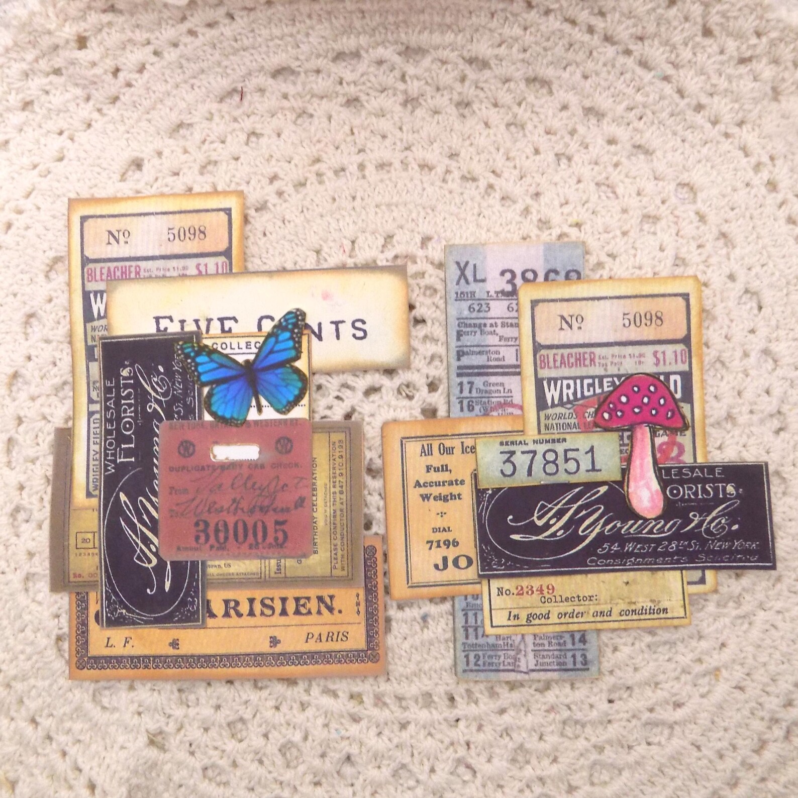 Junk Journal Embellishment Clusters for Junk or Art Journal Books #277 ...