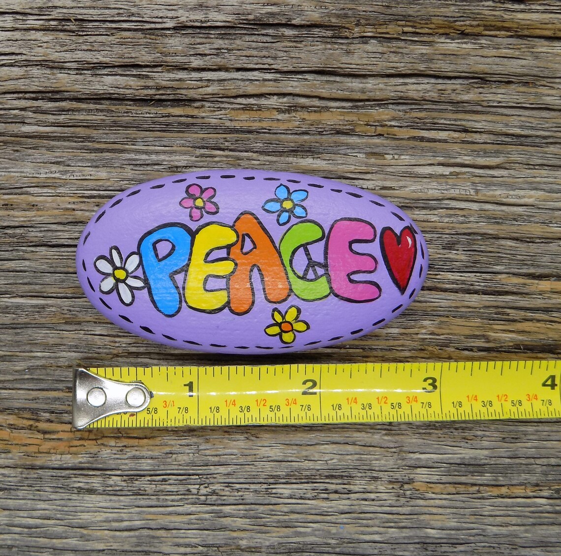 Peace Painted Rock Decorative Accent Stone - Etsy