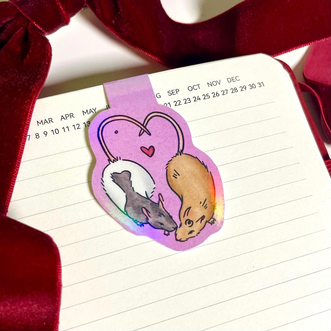 Holo Rainbow Rat Magnetic Bookmark: Pet Rat Lover Gift - Etsy