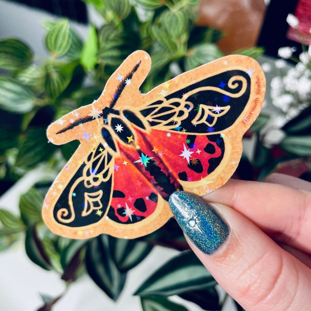 Tigermoth Moth Sticker (1 Sticker), Handmade Waterproof Sticker, - Etsy
