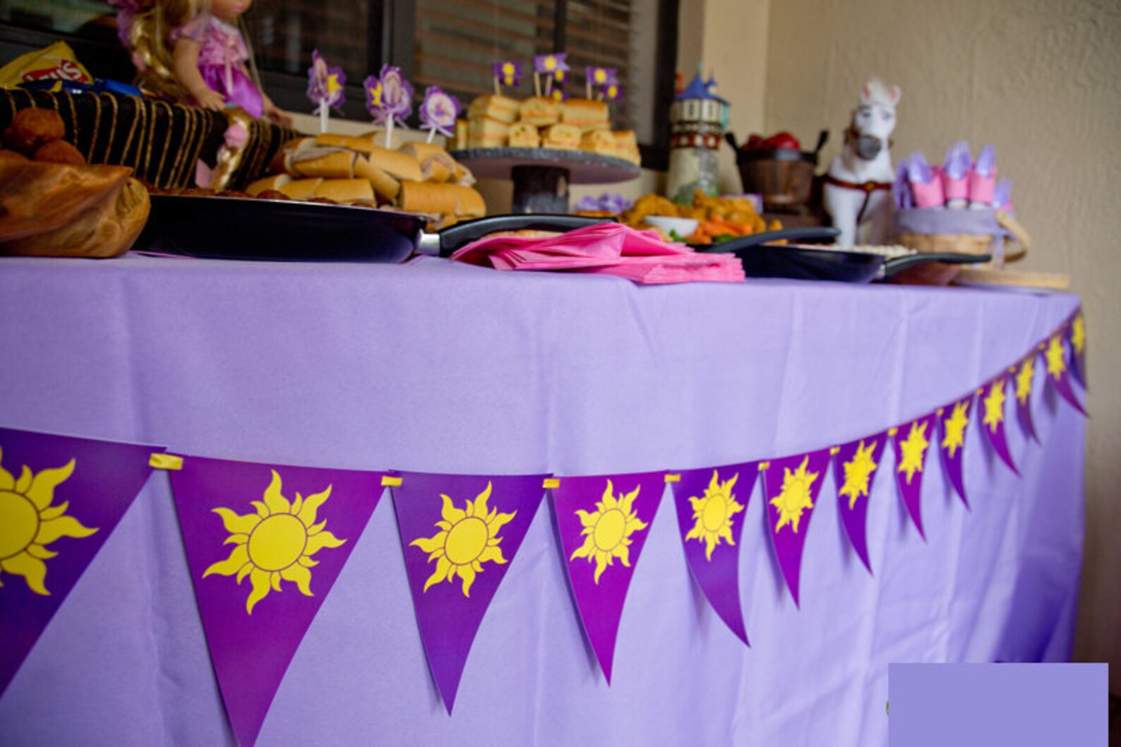 Tangled Inspired Sun Flags | Etsy