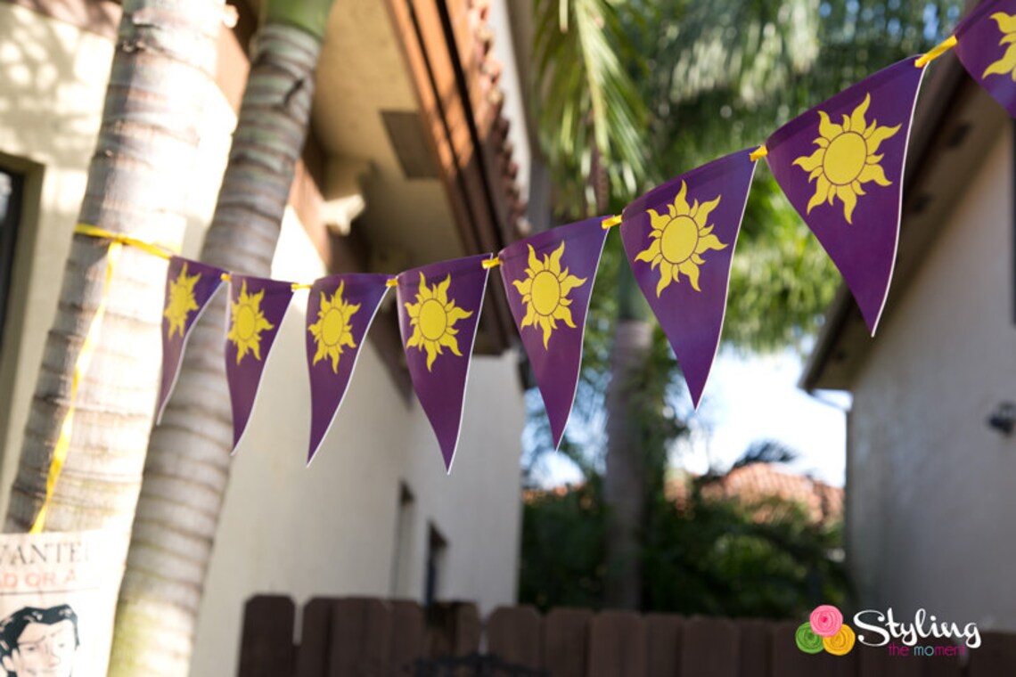 Tangled Inspired Sun Flags | Etsy