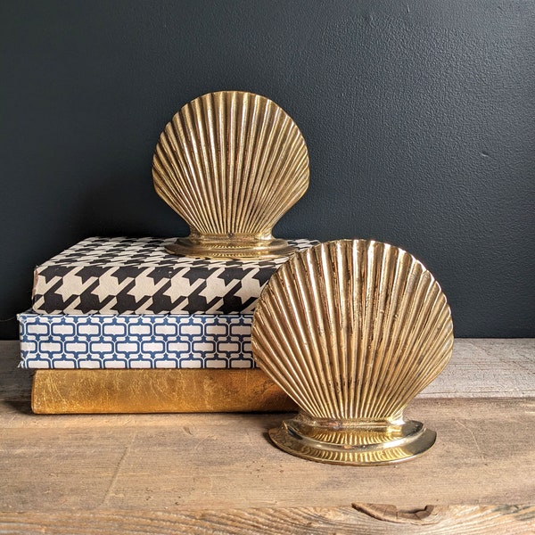 Brass Shell Bookends - Etsy