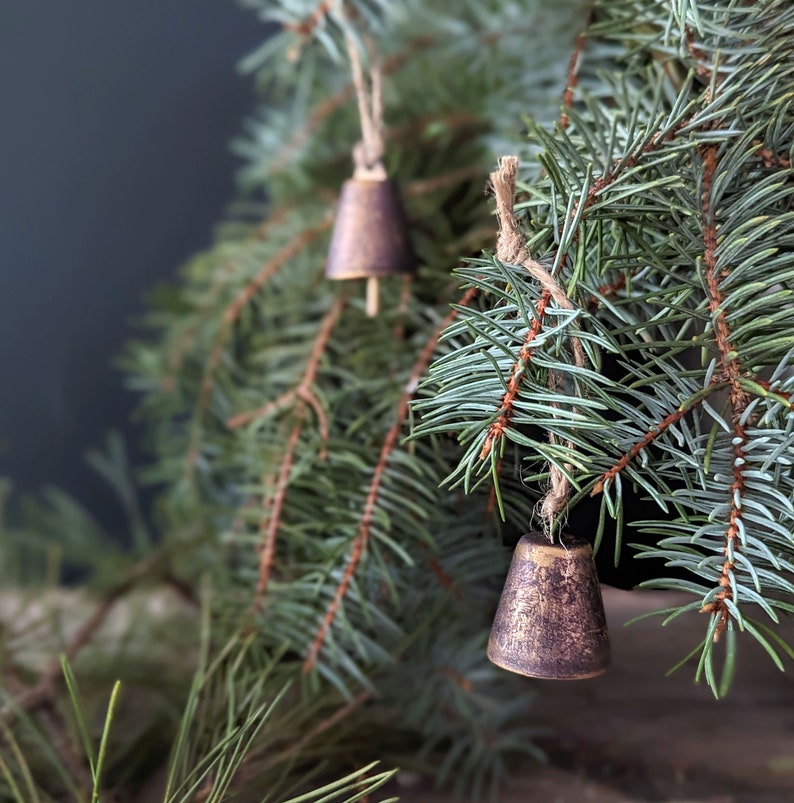 Vintage Style Brass Bell Set Hand Painted Antique Bronze Finish Set of ...