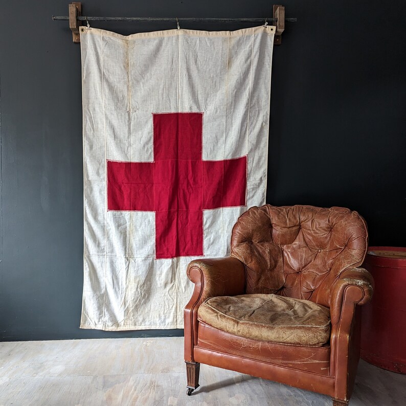 American Red Cross Vintage Flag Redcross War Memorabilia - Etsy