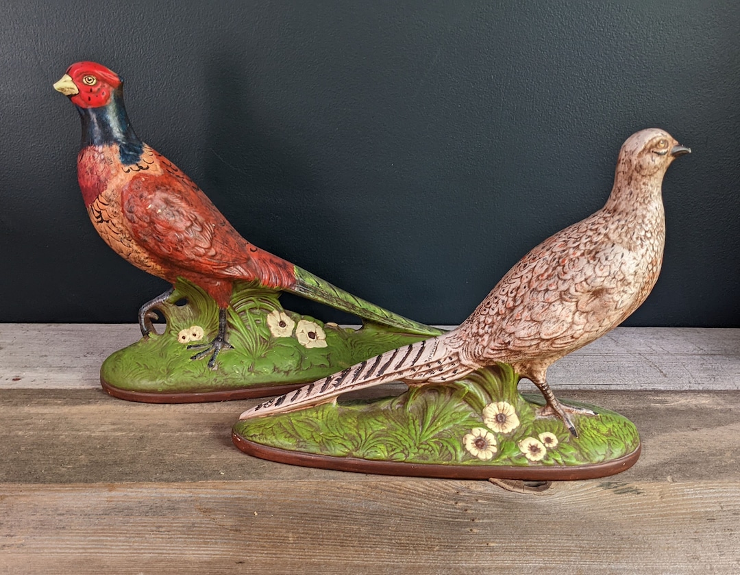 Vintage Ceramic Pheasant Birds Pair MCM Home Decor Preppy Americana ...