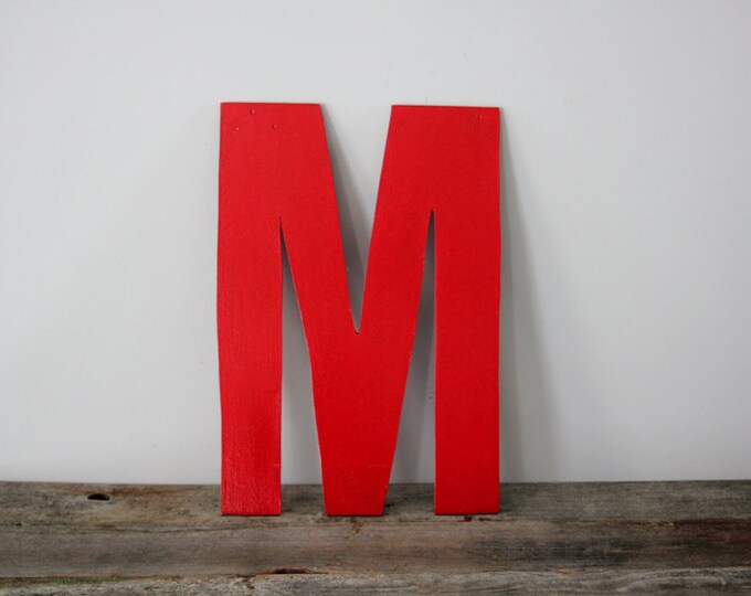 Vintage Red Sign Letter - Etsy