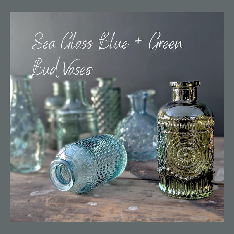 Blue Vases Glass Bud - Etsy