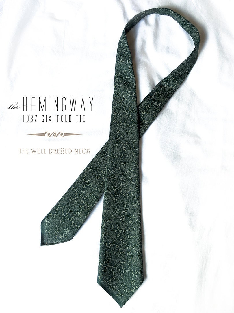 The HEMINGWAY 1937-pattern Six-Fold Tie in One of 16 | Etsy