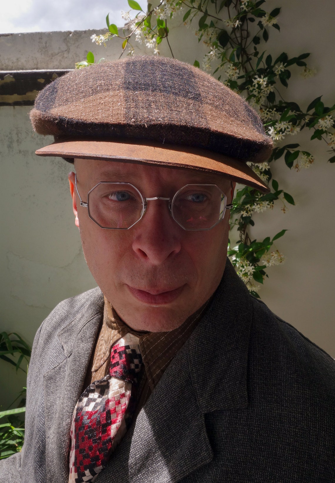 The MOTO-CAP 1920s-pattern Slimline Flat Cap in Vintage - Etsy