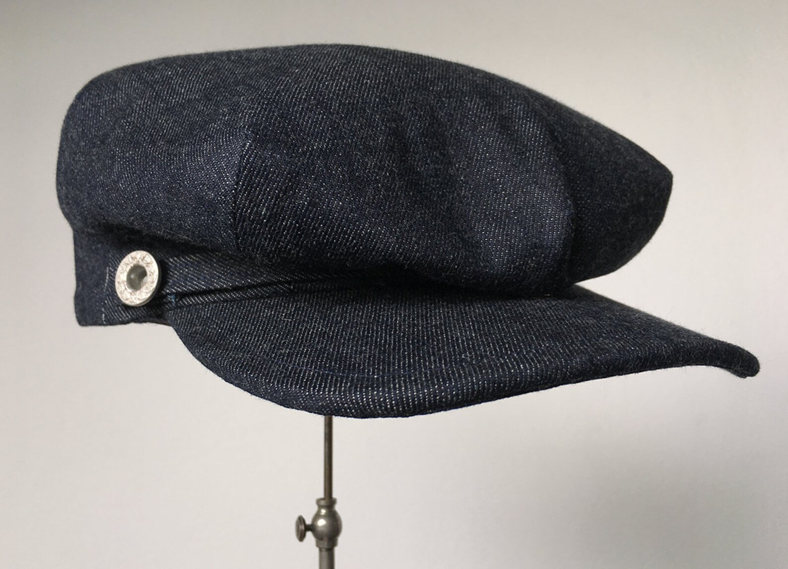 The WISEGUY 1910s/20s Reproduction Flat Cap in Vintage Denim | Etsy
