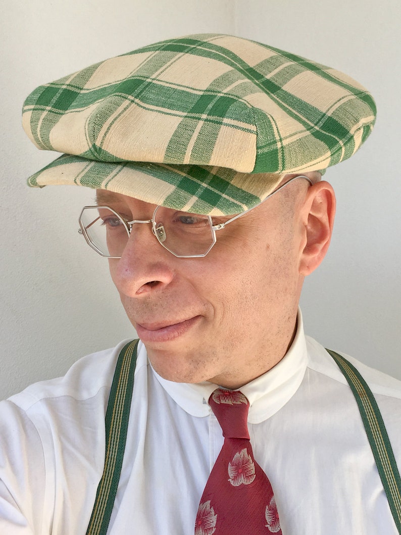 The FIVE POINTS - 1910s-pattern Flat Cap in Vintage Cottons - Made to ...