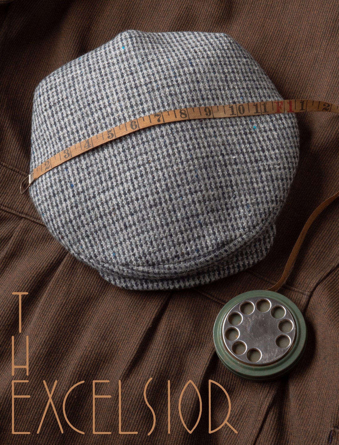 THE EXCELSIOR - 1910s-pattern 12" Diameter Flat Cap in Vintage Tweed ...