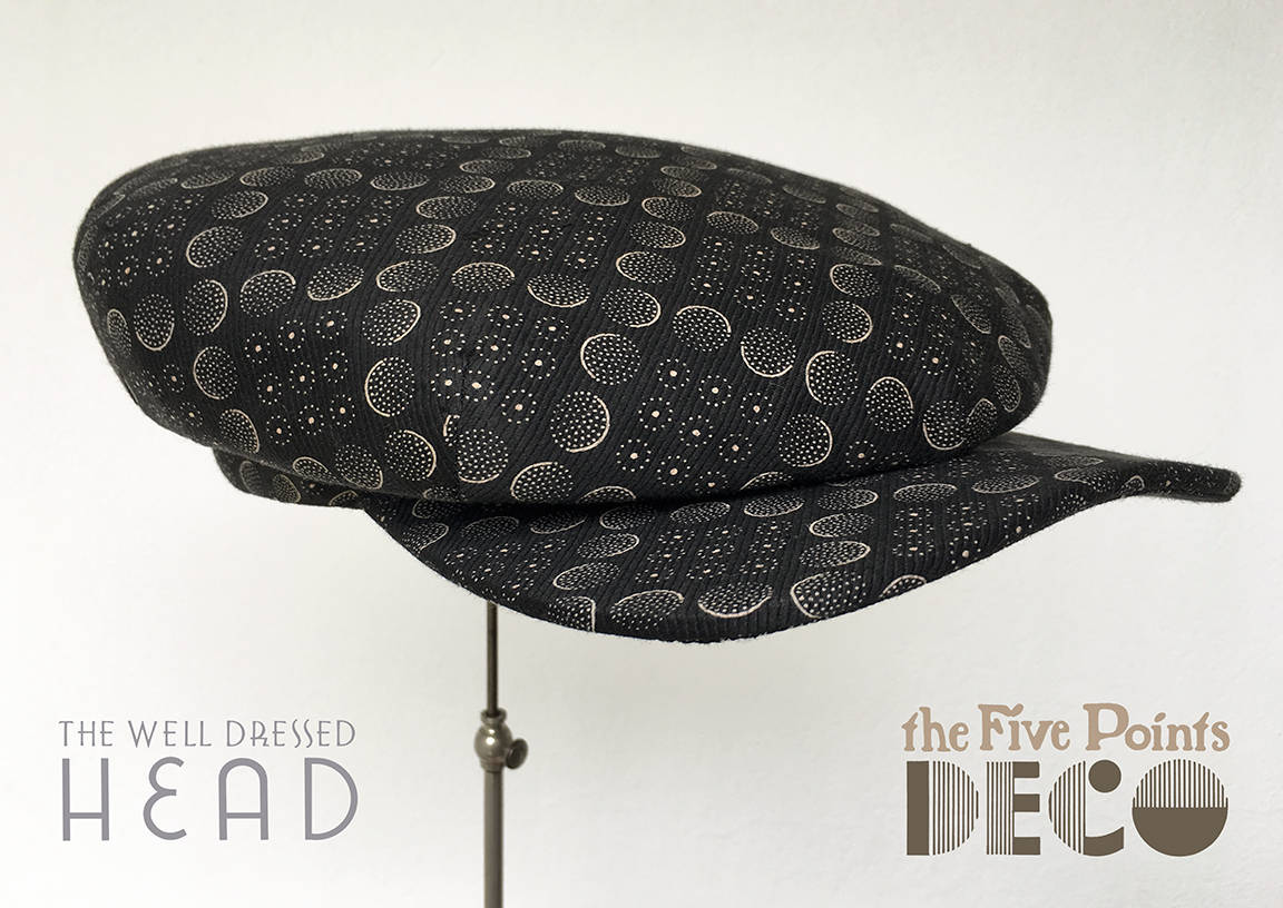 The FIVE POINTS Deco - 1910s-pattern Flat Cap in Rare 1930s French ...