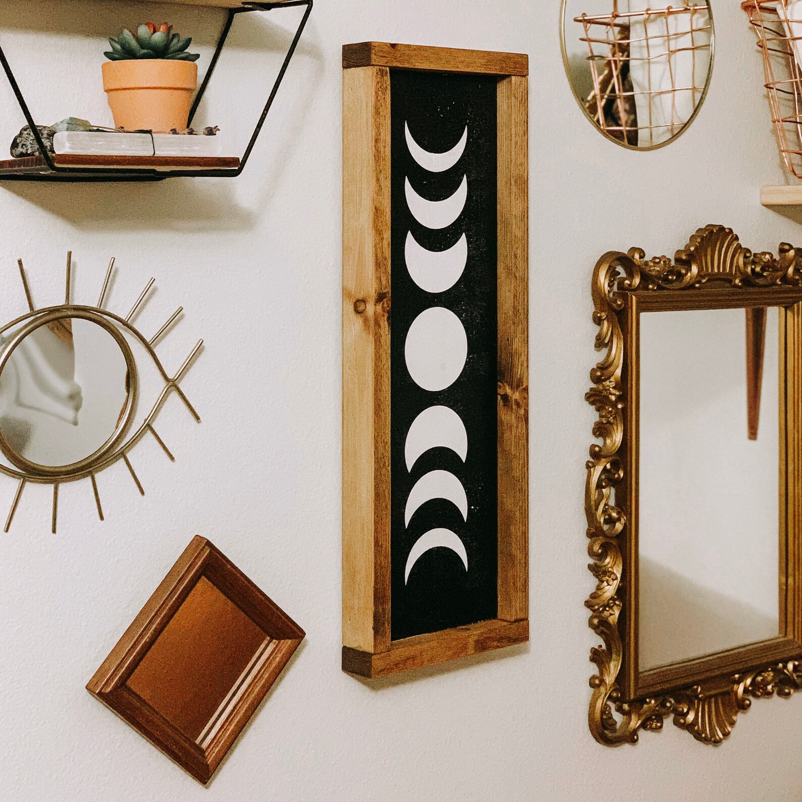 Wood Sign MOON Phases Wall Sign Home Sign Wooden Wall | Etsy