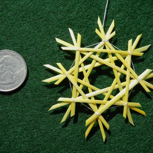 Traditional German Straw Star or Snowflake Ornaments - 2.75 in ...