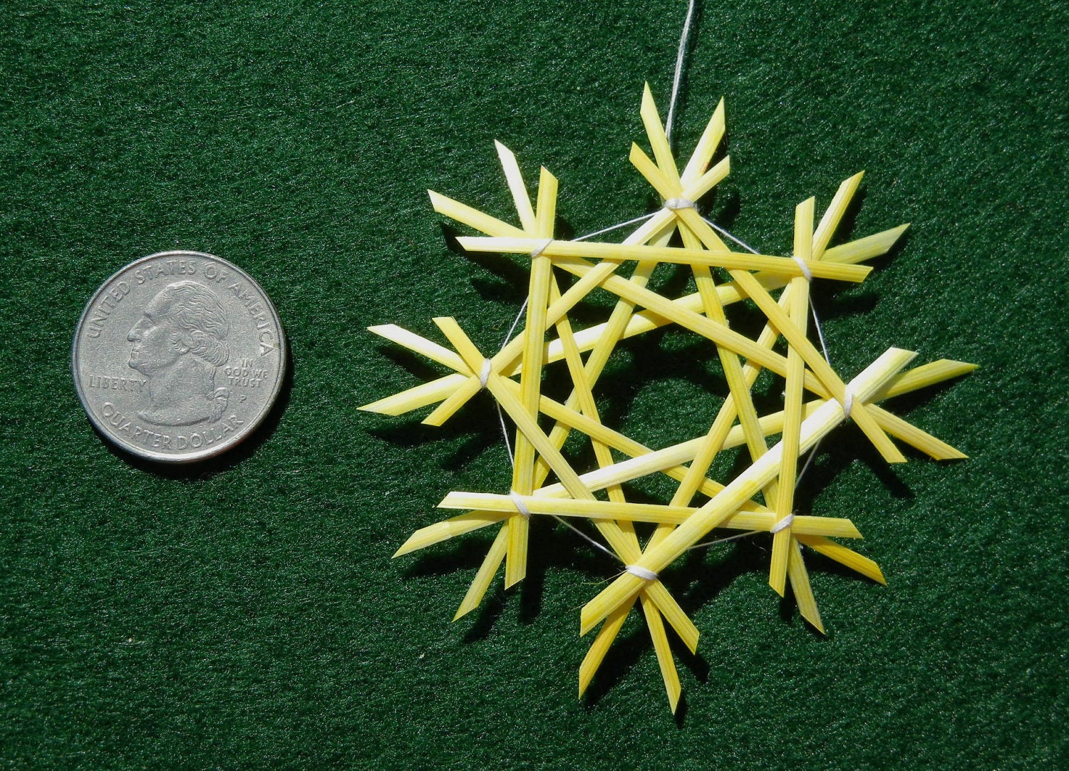 Traditional German Straw Star or Snowflake Ornaments - 2.75 in ...