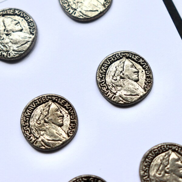Silver Roman Buttons - Etsy