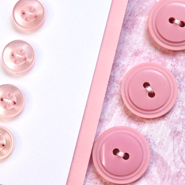 Pretty Pink Buttons - Etsy