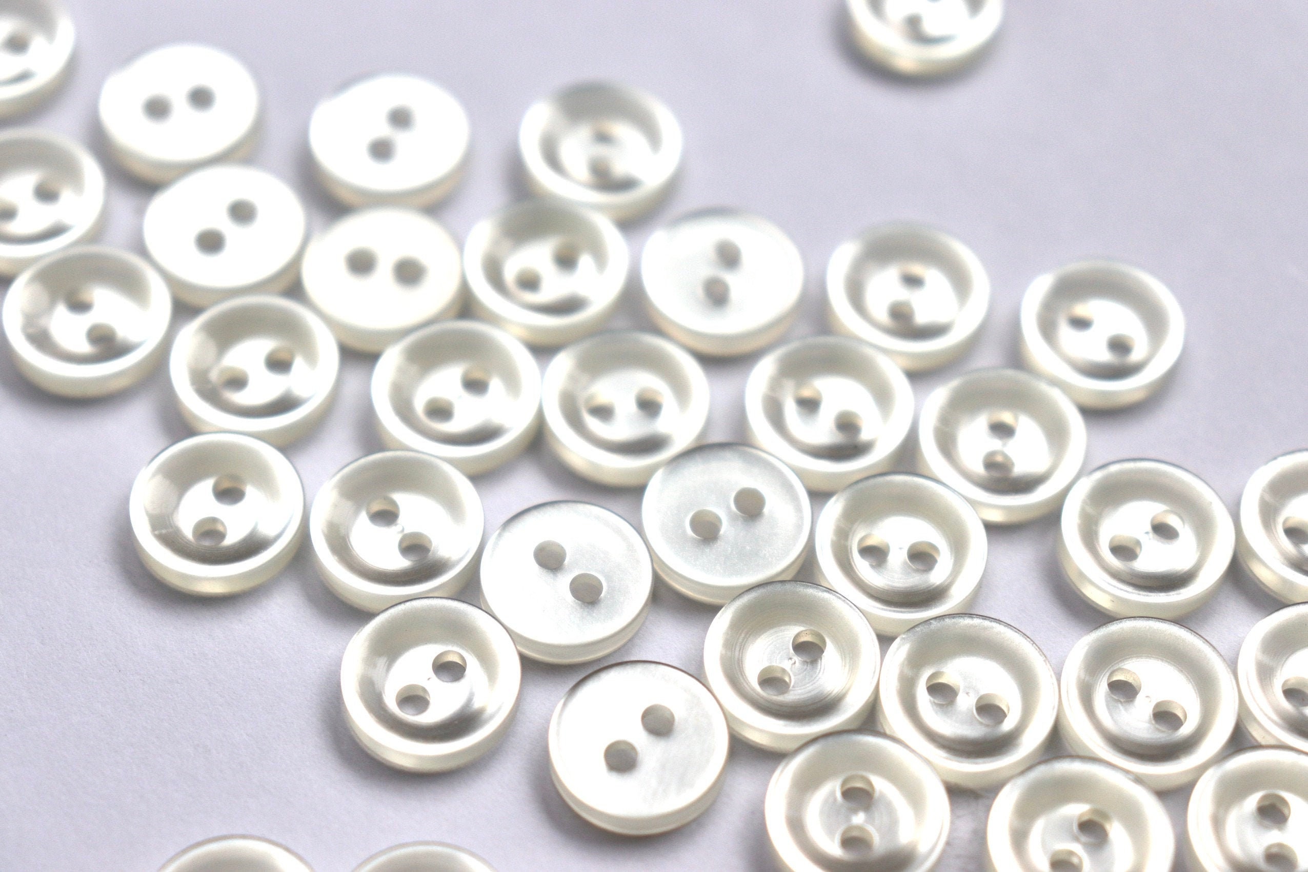 Vintage Clear Plastic Shirt Buttons Small Transparent Set of 40 for ...