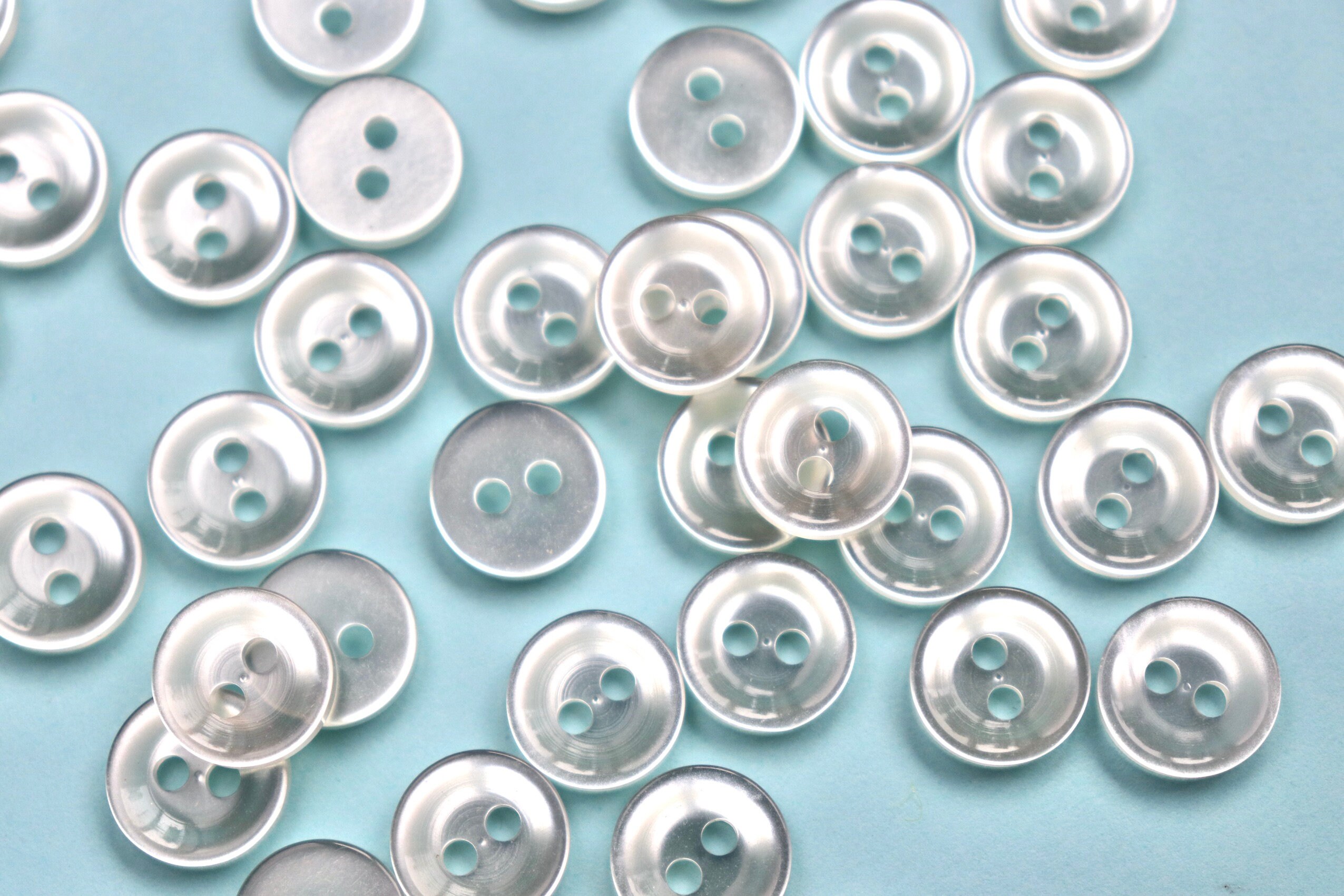Vintage Clear Plastic Shirt Buttons Small Transparent Set of 40 for ...