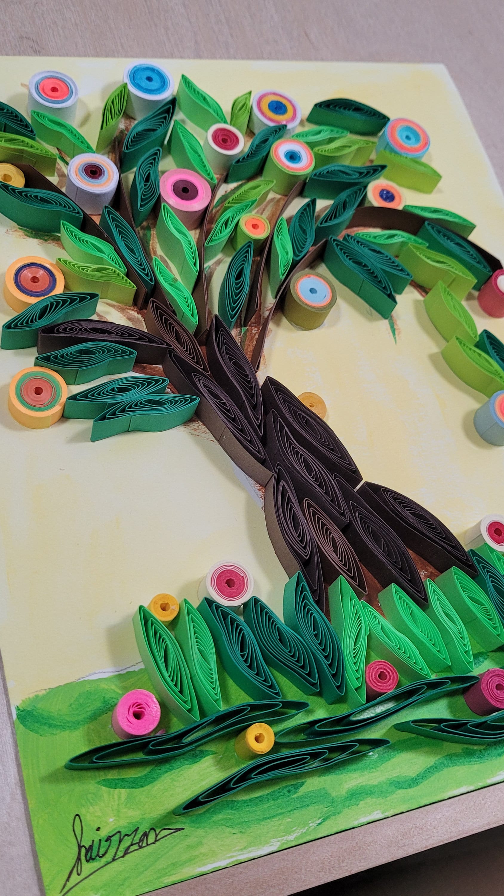 Tree of Life in Autumn Quilling 810 in Handmade Frame With Glass ...