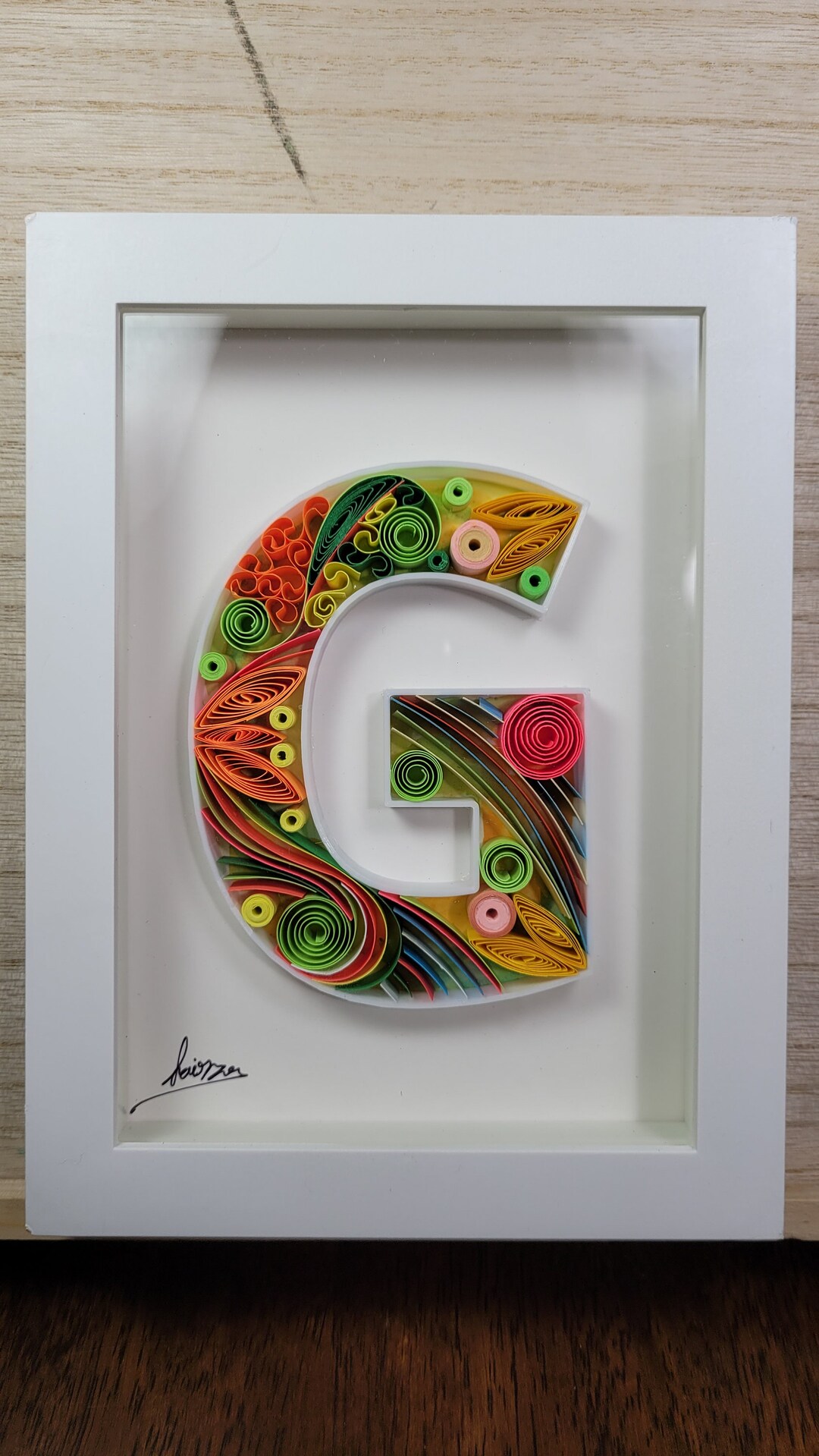 Initial or Monogram Customized Quilled Paper Craft Personalized Home ...