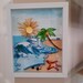 The Beach Quilling 10x8 in Handmade Frame With Glass Original Handmade ...