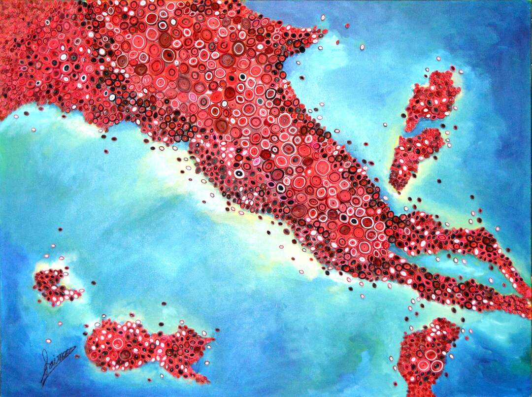 The Map of an Island - Quilling Wall Decor -unique Gift -paper Quilling ...