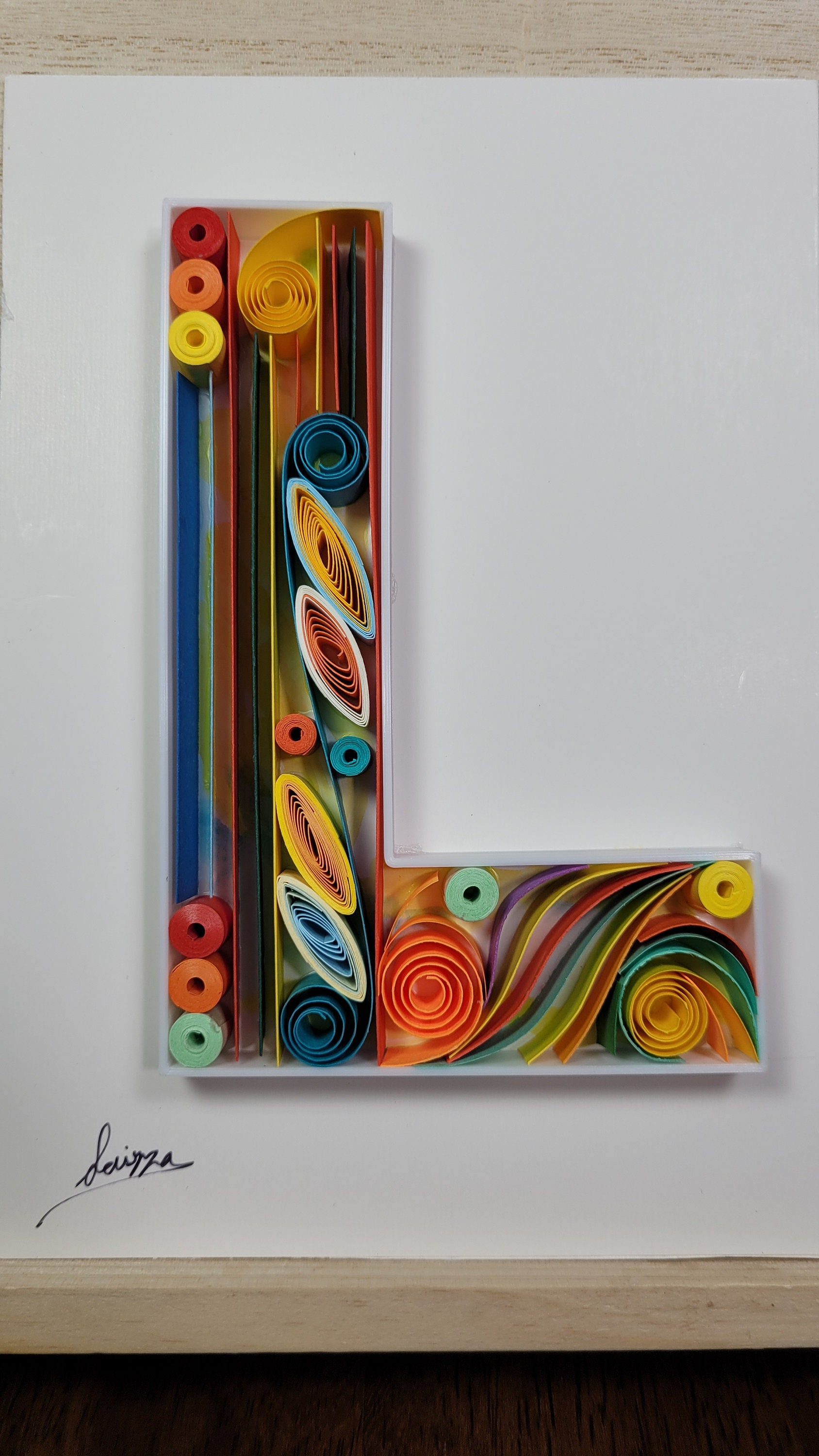 Letter L /quilling Wall Paper Art/custom/paper Art, L , Monogram ...