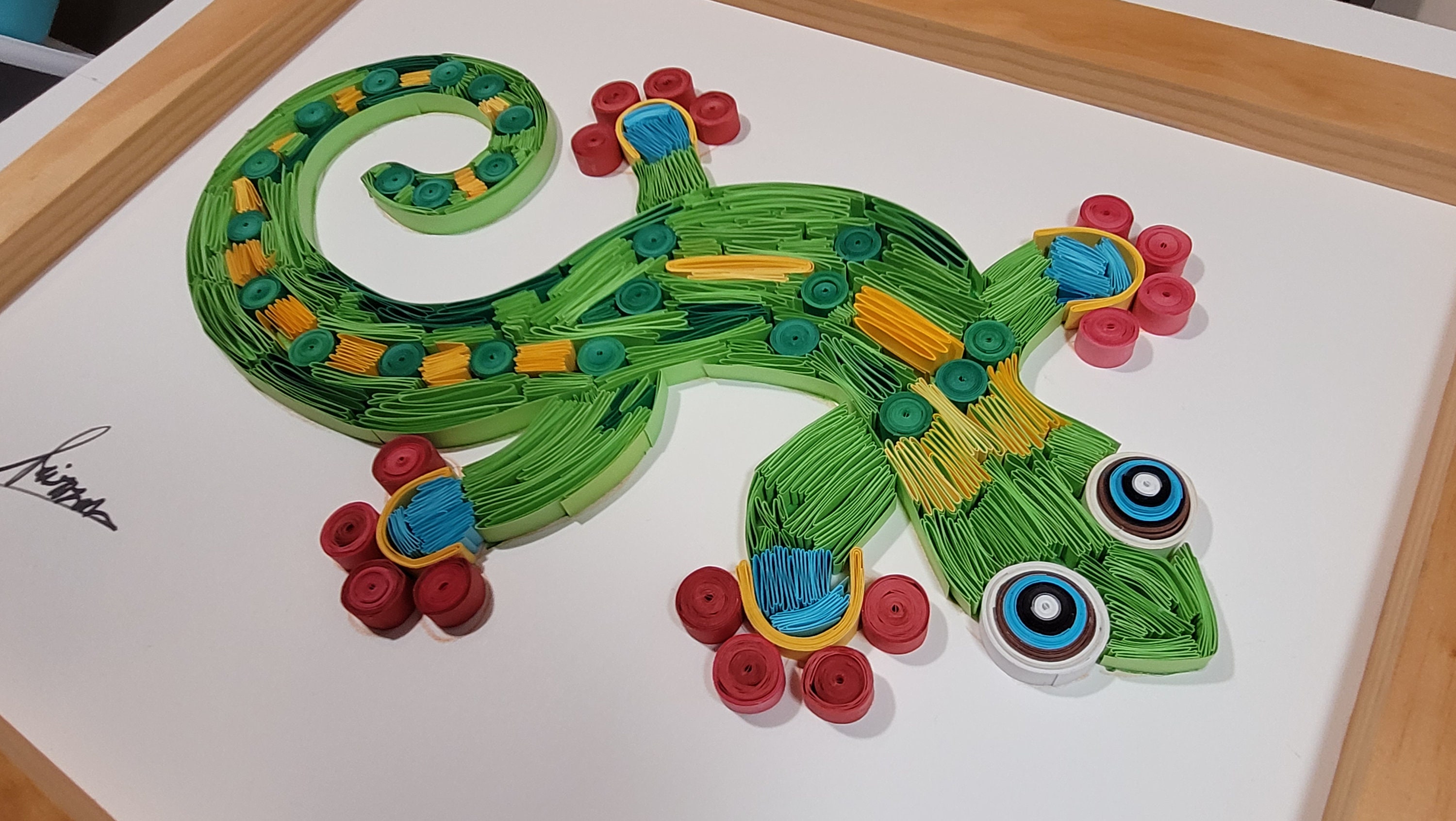 Lizard Wall Art Room Decor, Original Handmade Quilling Paper Art ...