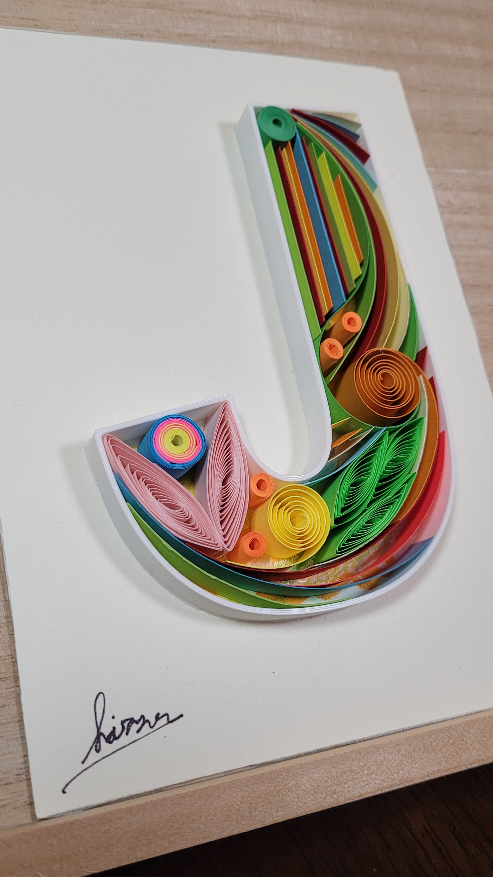 Initial or Monogram Customized Quilled Paper Craft Personalized Home ...