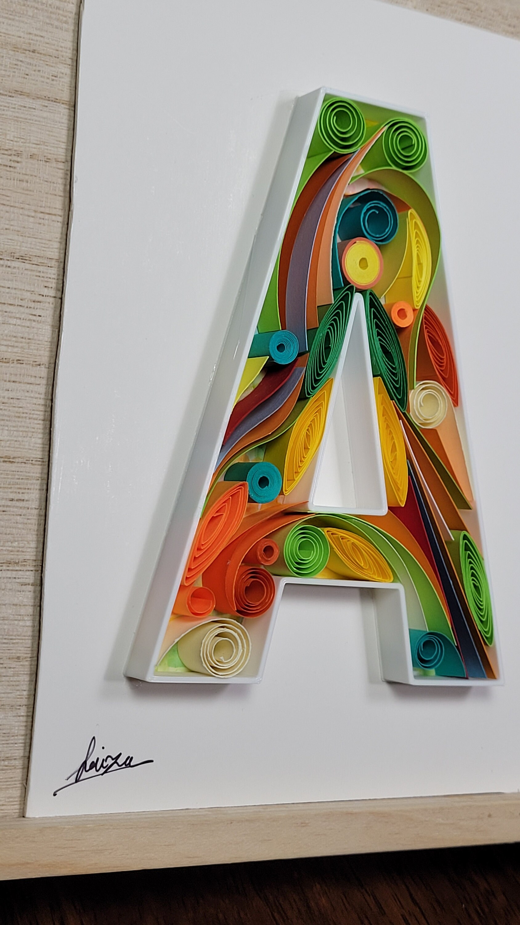 Letter A 8x6, Paper Letter, Birthday, Wedding, Work Anniversary ...