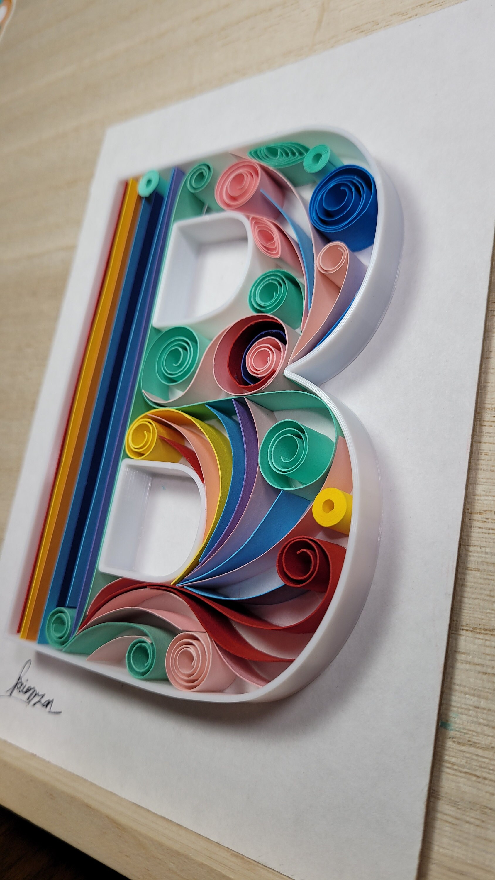 Letter B 8x6, Paper Letter, Birthday, Wedding, Work Anniversary ...