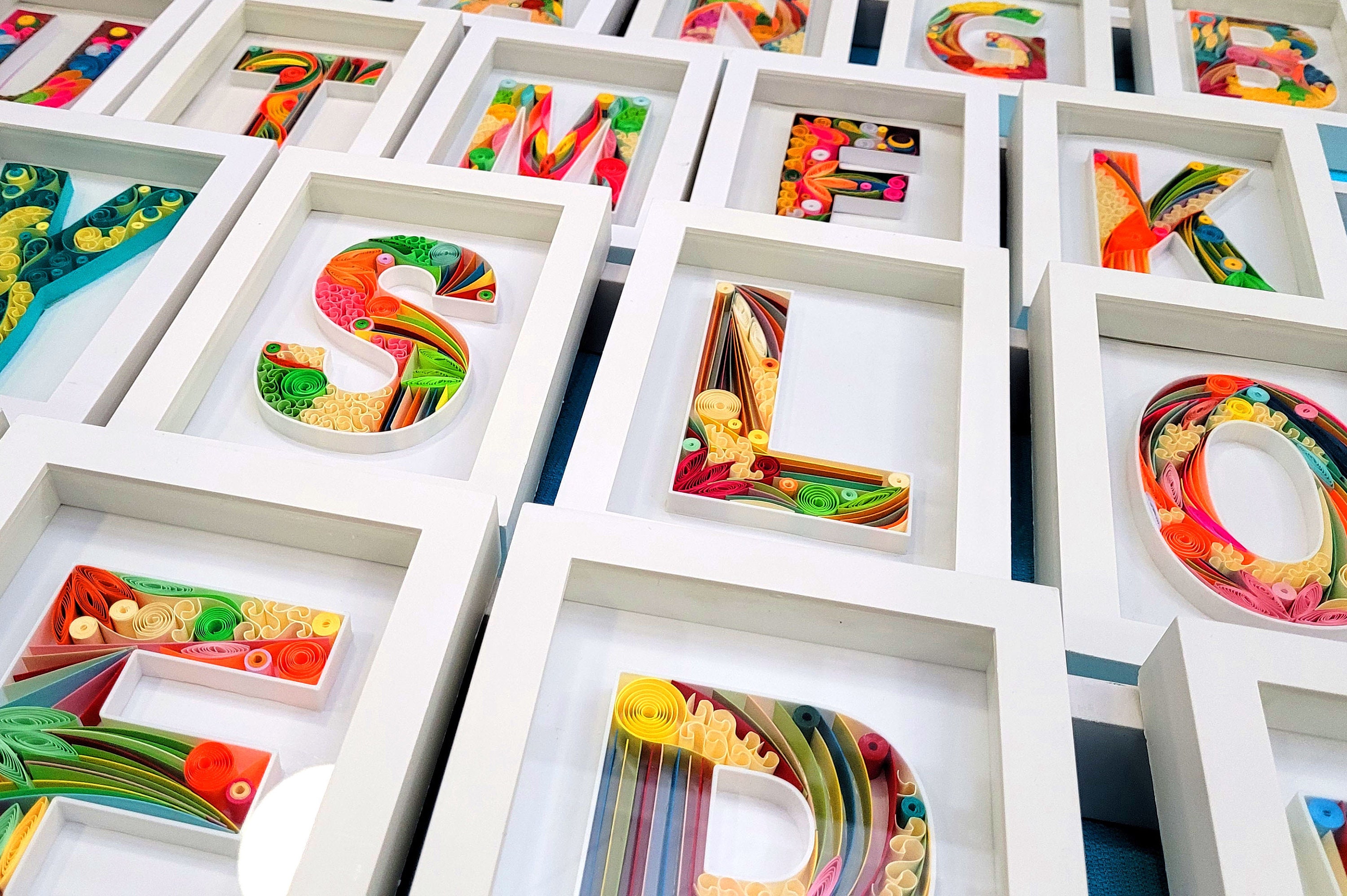 Initial Letters – Quilling Paper Art – Personalised – Custom – Framed ...
