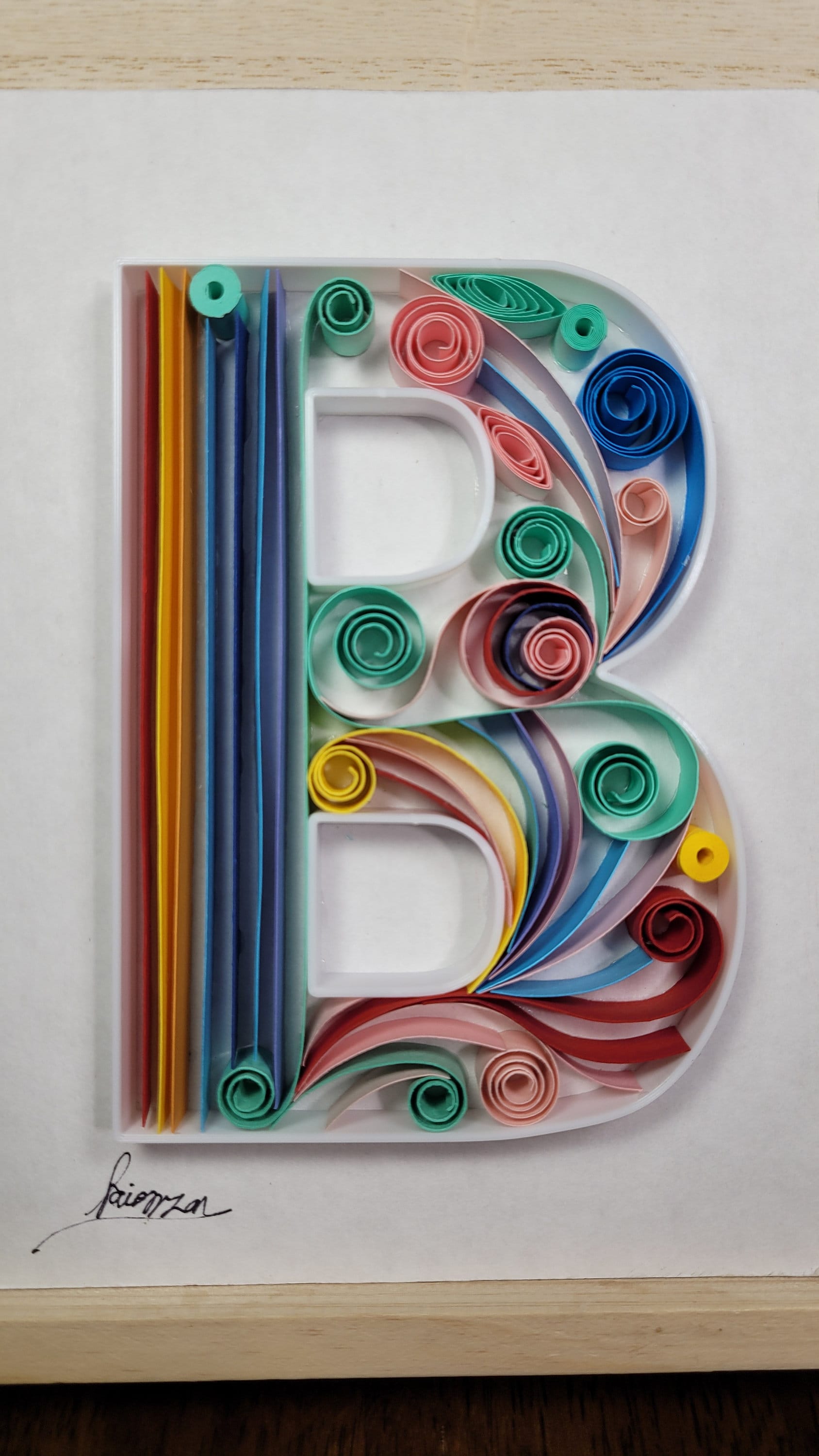 Letter B 8x6, Paper Letter, Birthday, Wedding, Work Anniversary ...