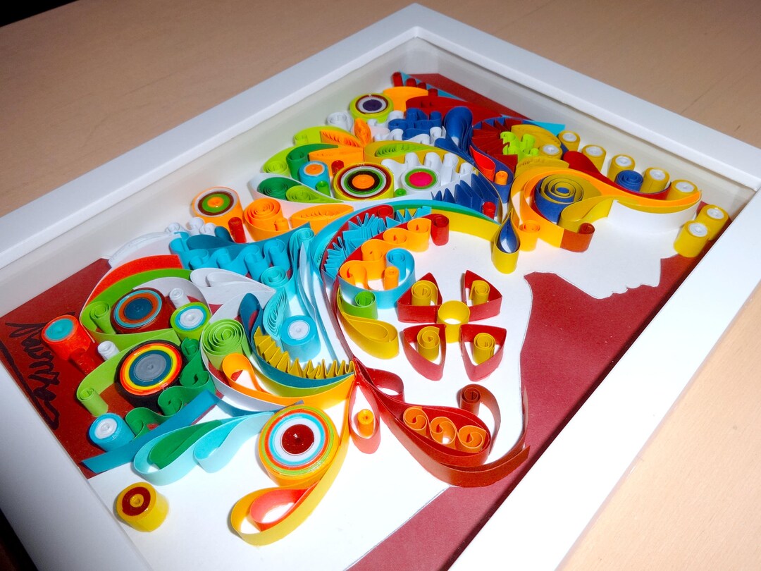 Woman With Floral Hair - Quilling Wall Decor - Unique Gift -paper ...