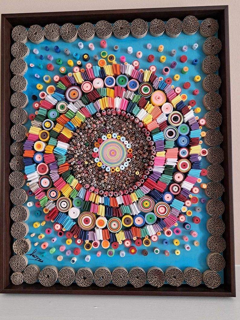 Colorful Abstract - Quilling Wall Decor -unique Gift - Paper Quilling ...
