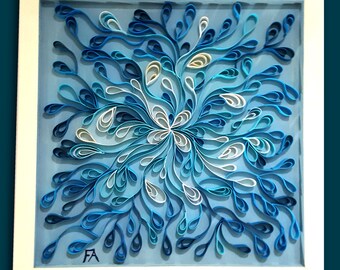 Paper Art & Collectibles Quilled Wall Art Maroons and Blues Mixed Media ...