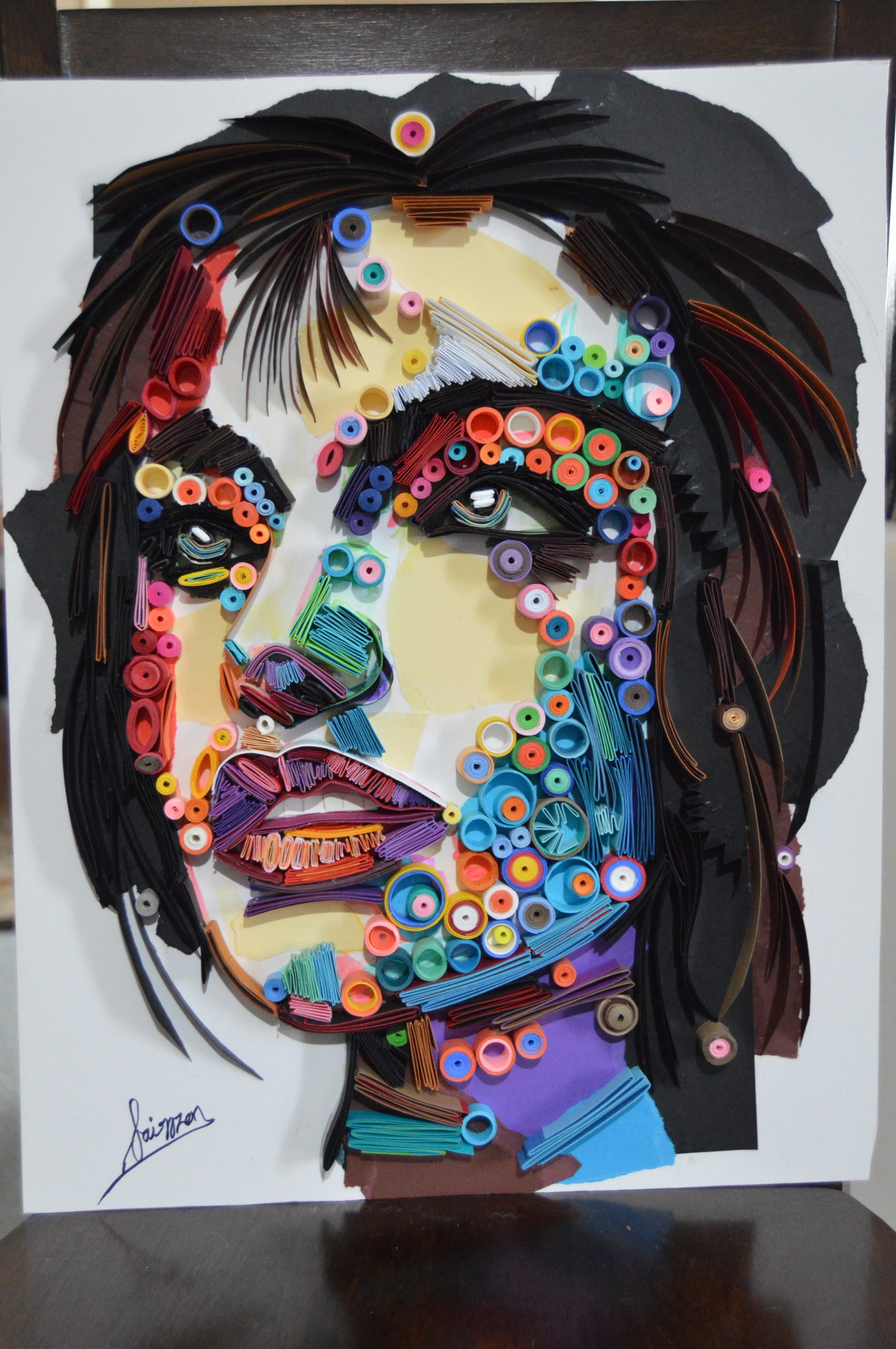 The Grayed Eye, Quilled Paper Art 1915, Original Handmade Wall Art ...