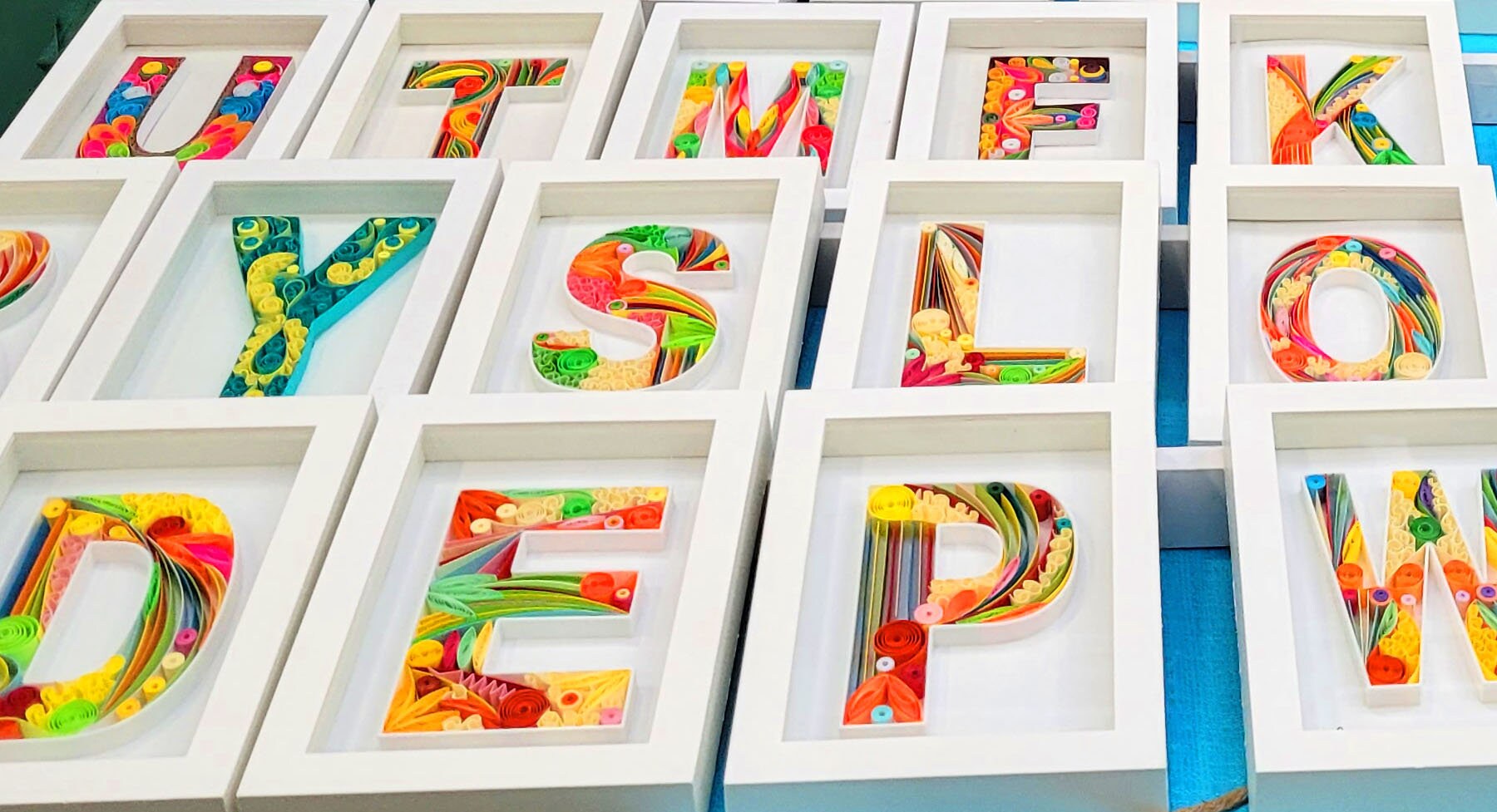 Initial Letters – Quilling Paper Art – Personalised – Custom – Framed ...