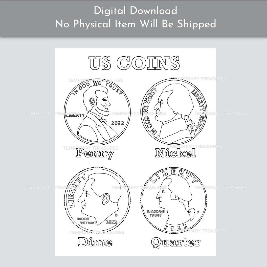 US Coins Digital Download Clipart for Commercial or Personal Use - Svg ...