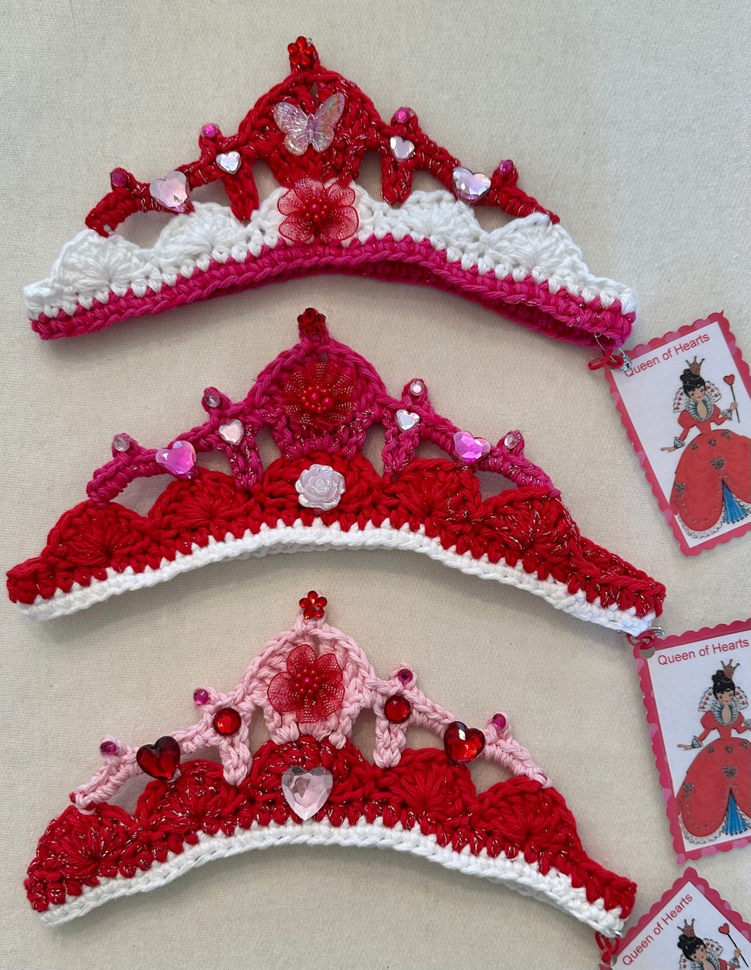 Queen of Hearts Tiara, Queen of Hearts Crown, Queen of Hearts Accessory ...