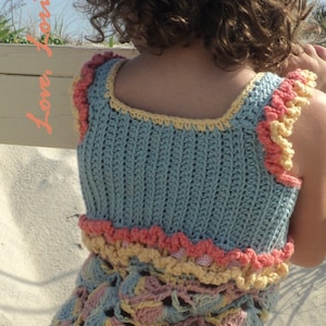 Girl's Top Crochet Pattern, Crochet Pattern Girl, Crochet Pattern Top ...