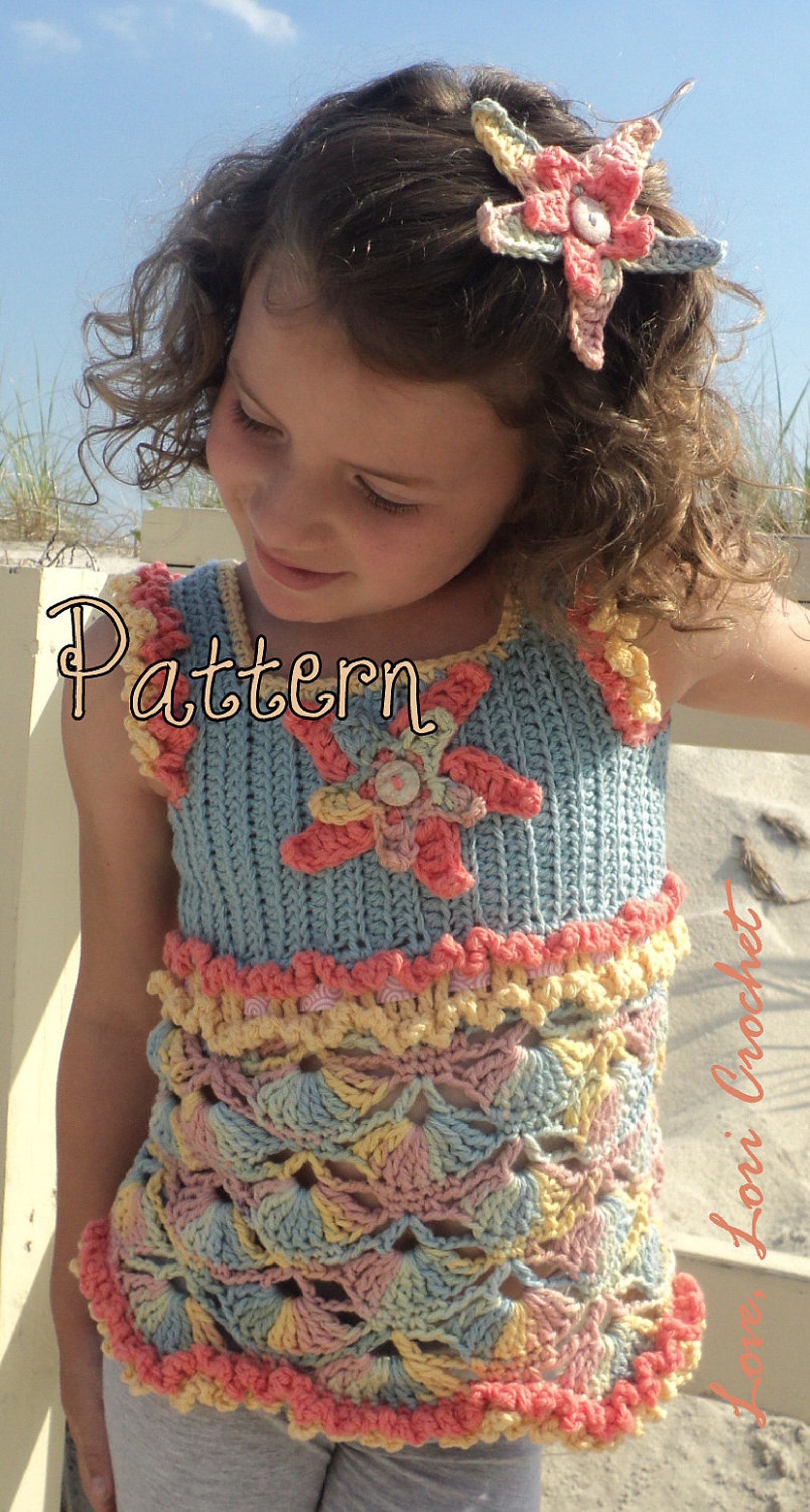 Girl's Top Crochet Pattern, Crochet Pattern Girl, Crochet Pattern Top ...