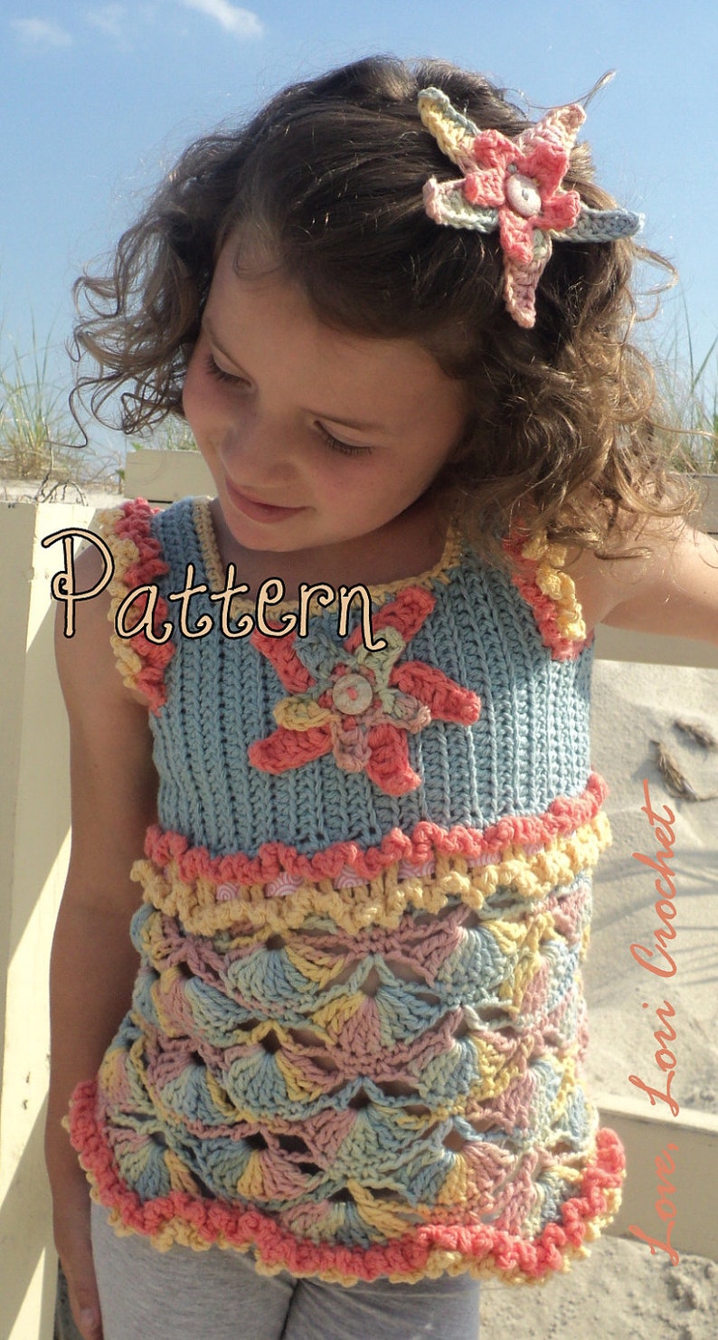 Girl's Top Crochet Pattern, Crochet Pattern Girl, Crochet Pattern Top ...